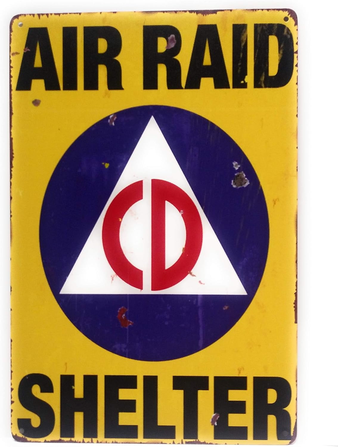 Air Raid Shelter Metal Tin Sign, Shelter Sign, Fallout Shelter Sign ...