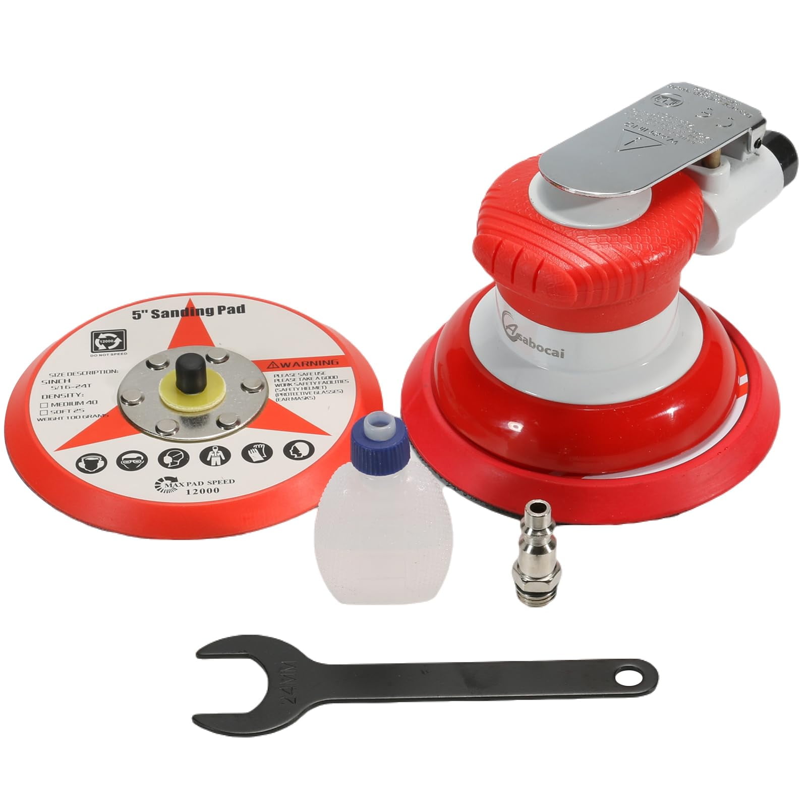 Air Random Orbital Sander, 5inch Dual-Action Sander with PSA and Hook ...