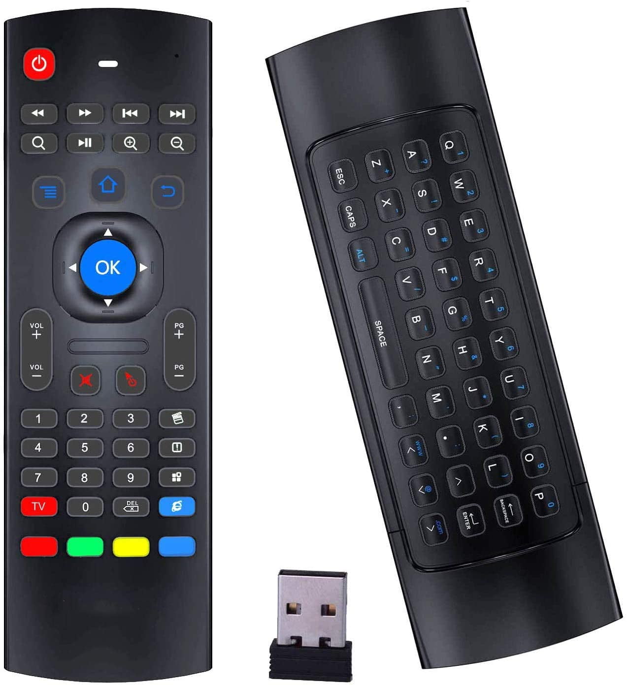 Air Remote Mouse MX3 Pro,2.4G Backlit Kodi Remote Control,Mini Wireless ...
