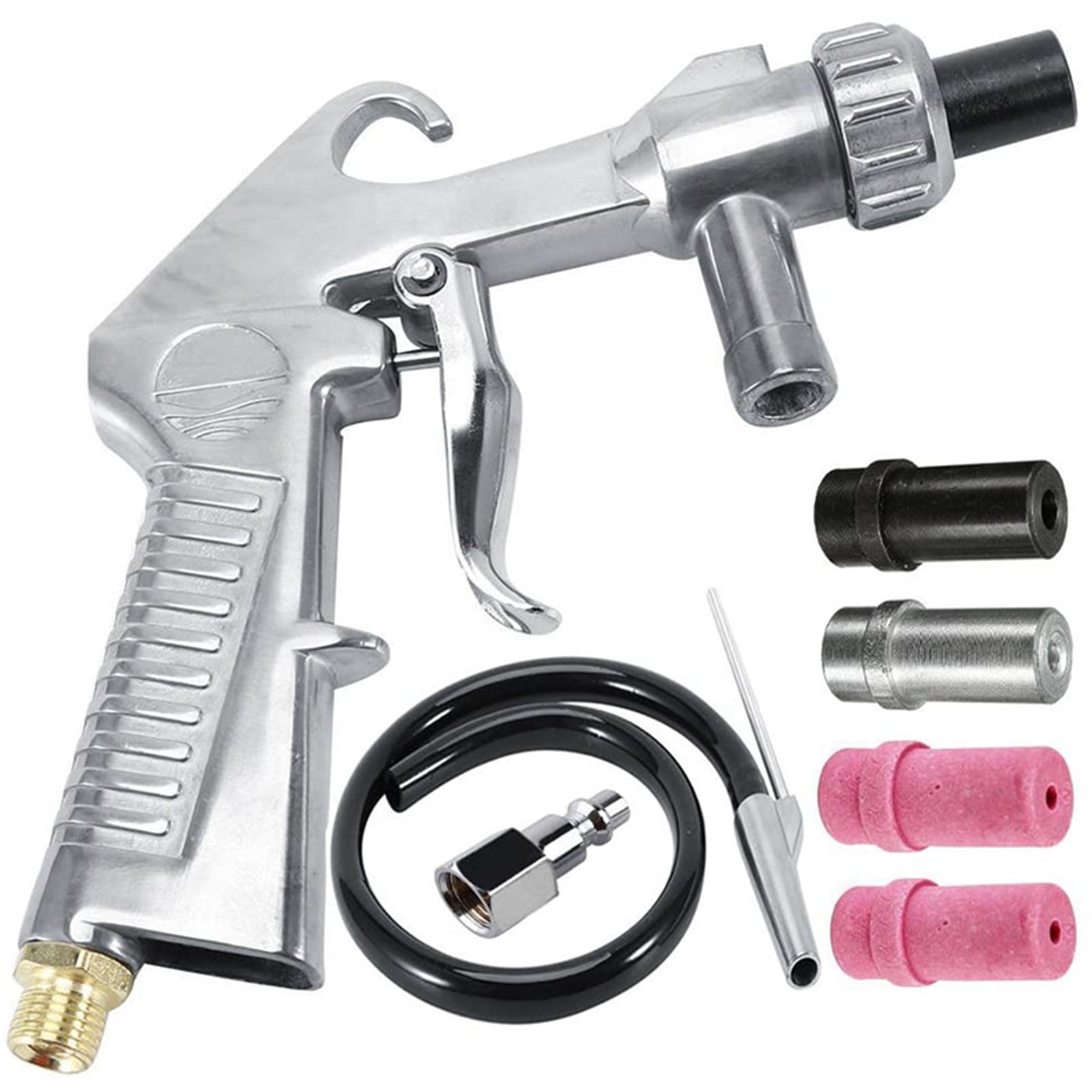 Air Sandblasting Gun Kit With Siphon Feed Nozzles Multipurpose Pipe Sand Blaster For Surface ...