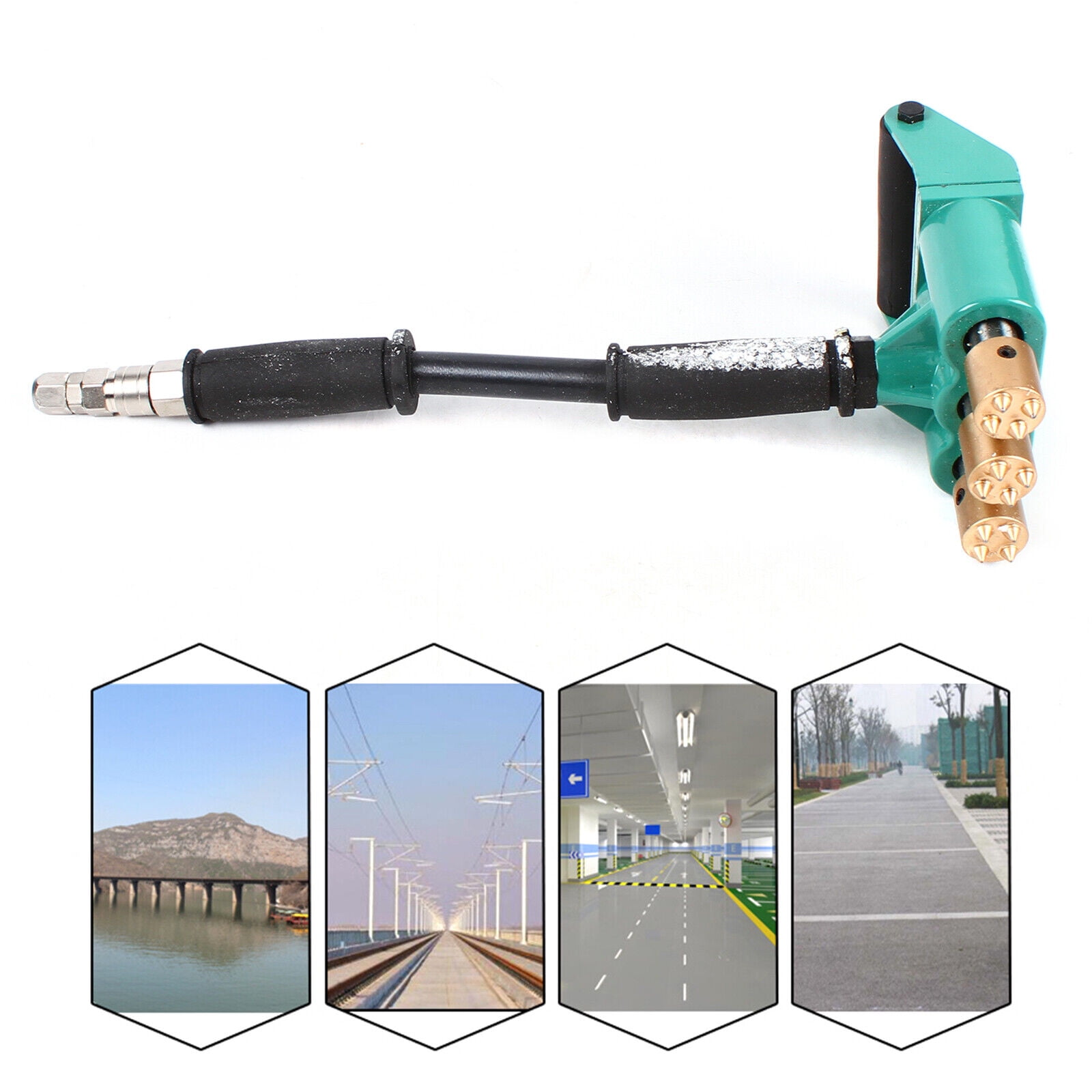 Air Scabbler 3-heads for Concrete Pneumatic Pavement Bridge Chisel ...