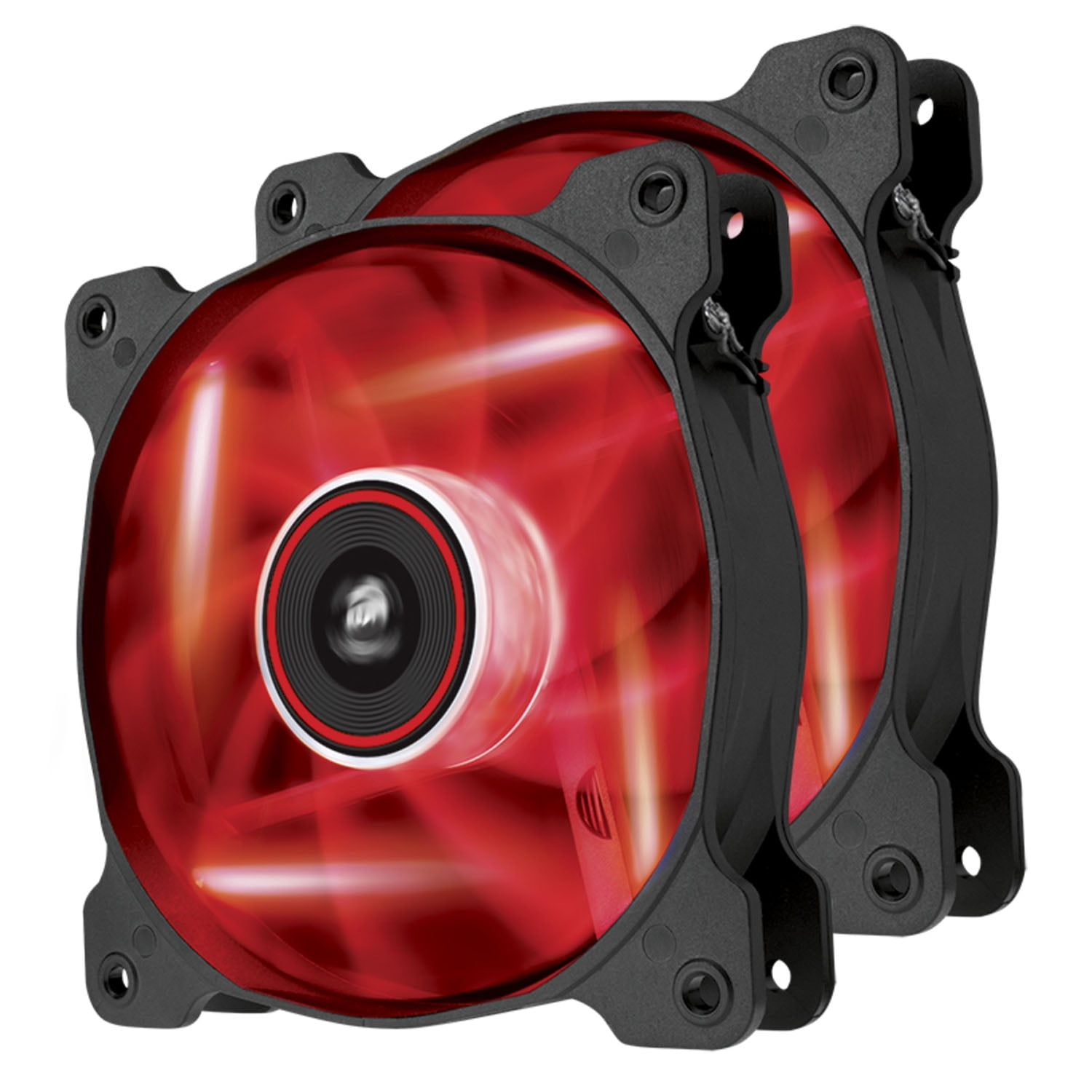Air Series AF120 LED Quiet Edition High Airflow Fan Twin Pack, Red ...