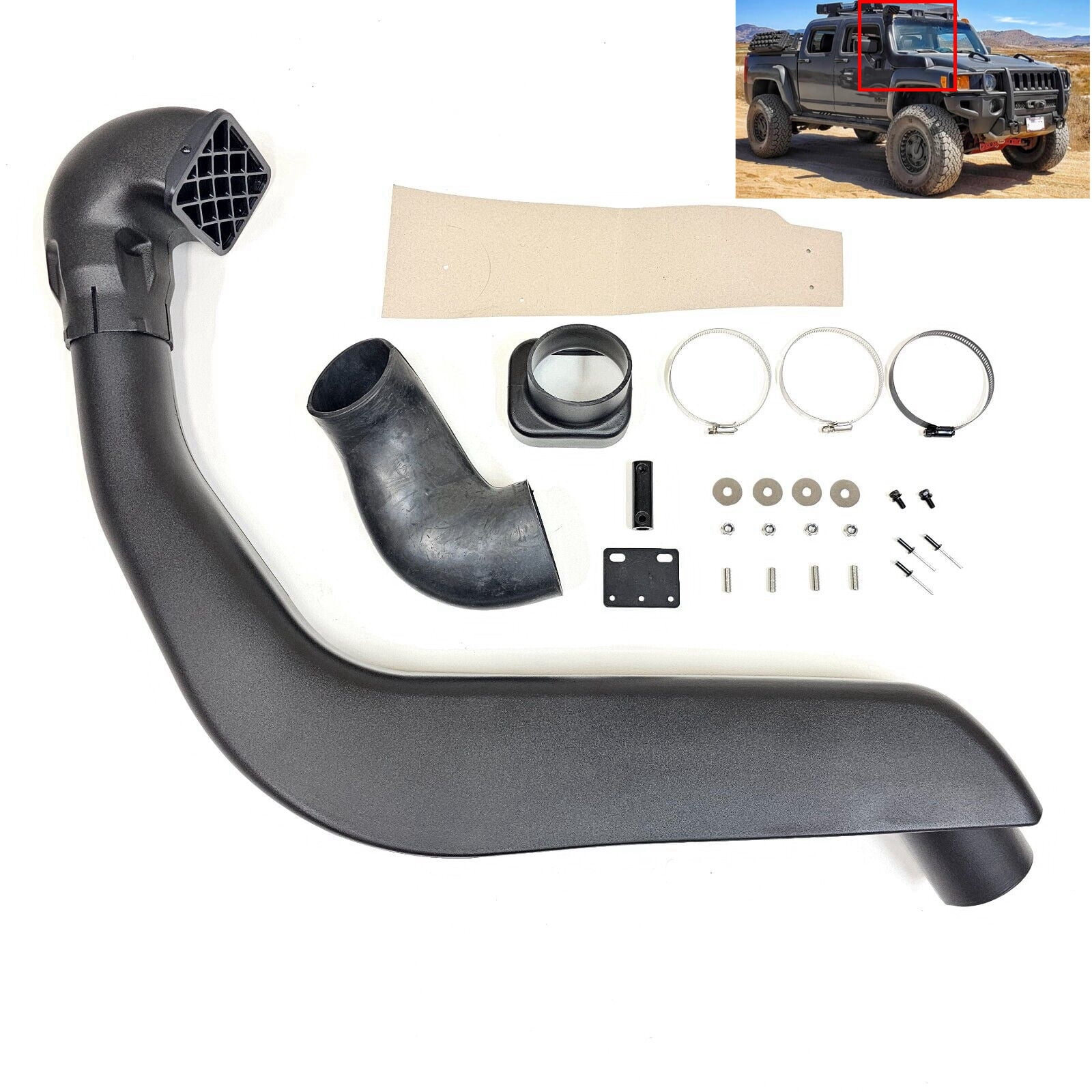 Air Snorkel Kit for 2006-2010 Hummer H3 H3T Rolling Head 3.7L I5 5.3L ...