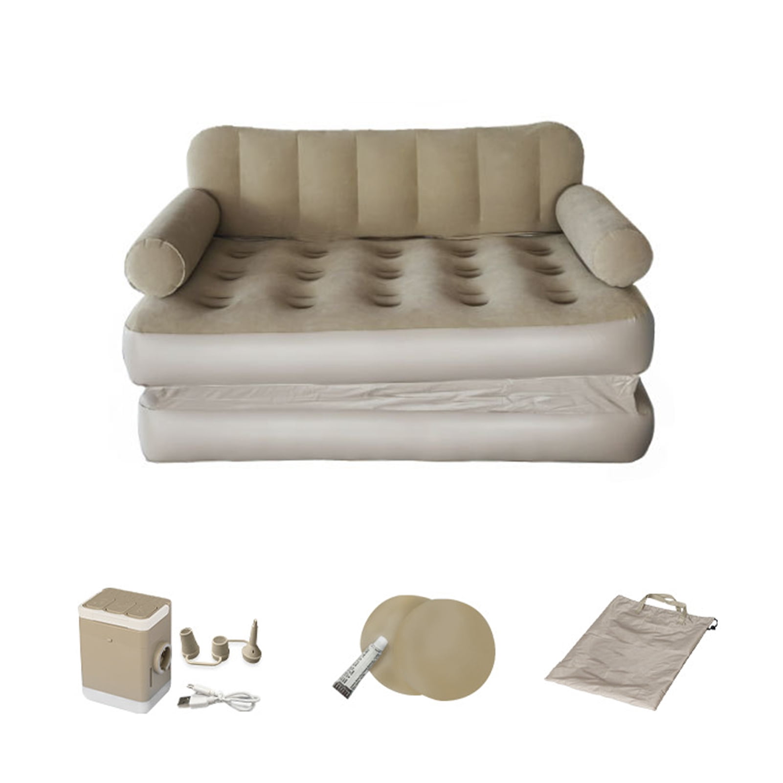 Air Sofa Bed with Pump Repair Patch Storage Bag Automatic Inflation ...
