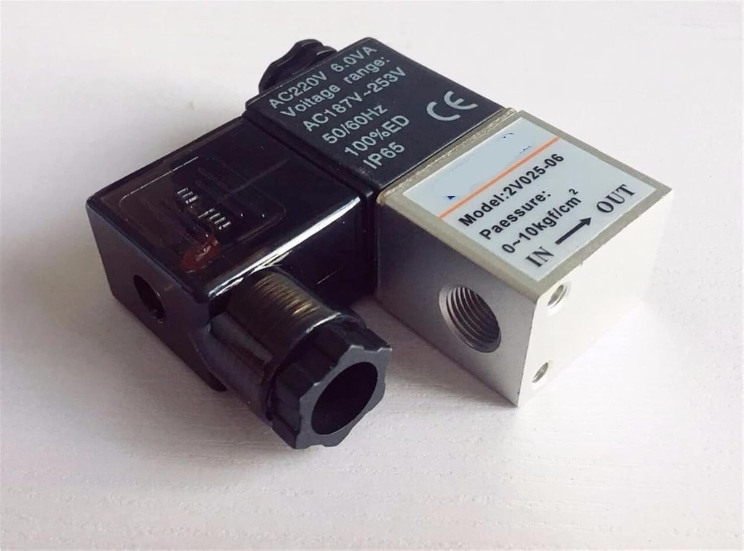 Air Solenoid Valves 2V025-06 2 Position 2 Port 1/8quot; Normally Closed Pneumatic Control Valve ...