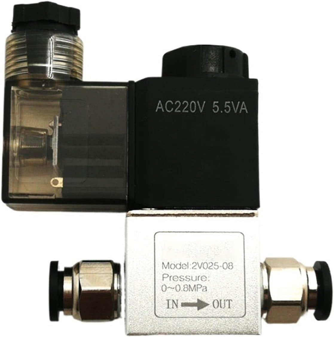 Air Solenoid Valves 2V025-08 2 Position 2 Port 1/4"" Normally Closed Pneumatic Solenoid Valve ...