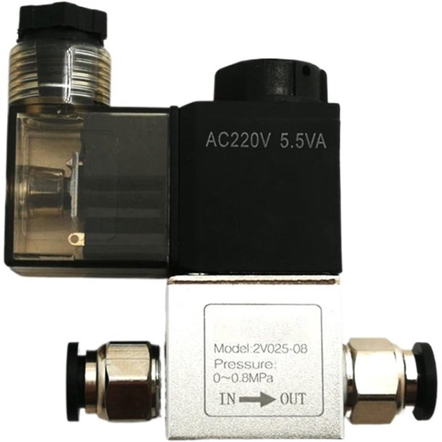 Air Solenoid Valves 2V025-08 2 Position 2 Port 1/4"" Normally Closed Pneumatic Solenoid Valve ...