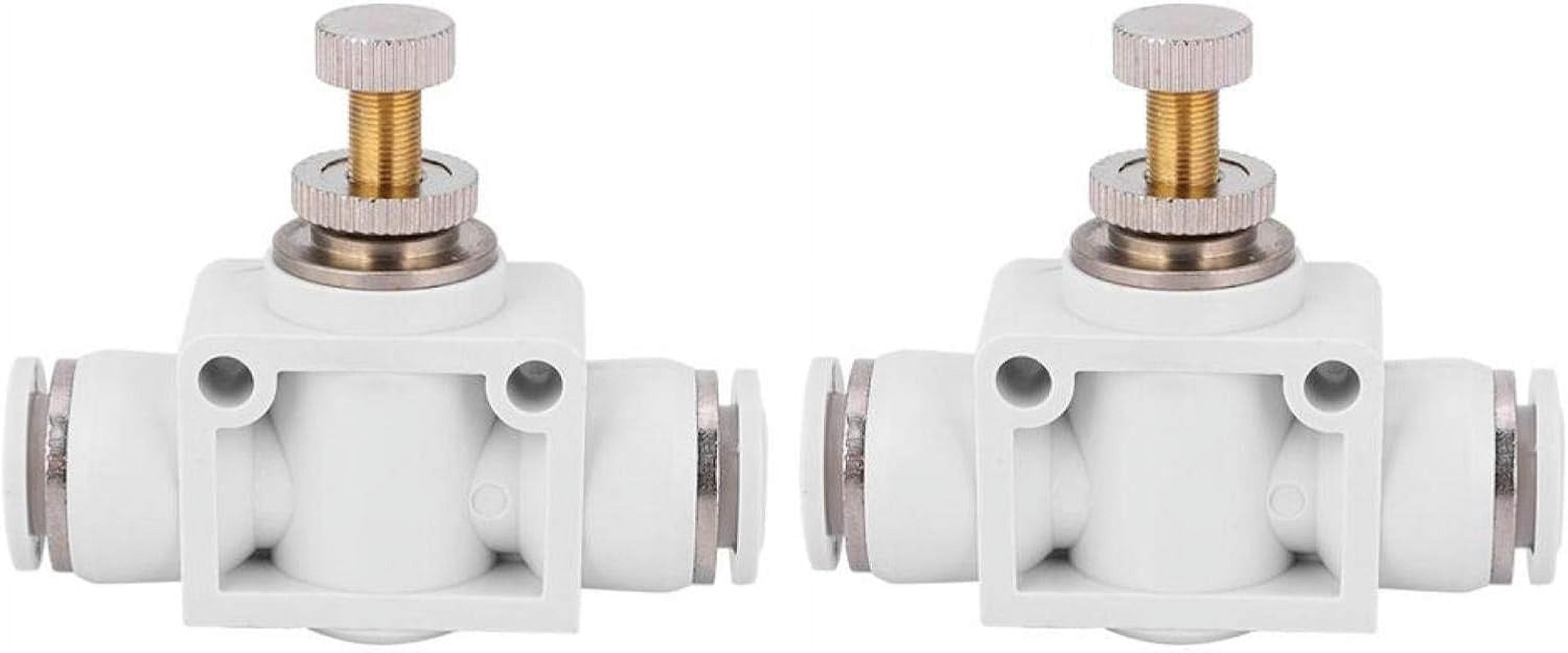 Air Speed Valve, 2 Pcs White Air Speed Control Valve Quick Coupling ...