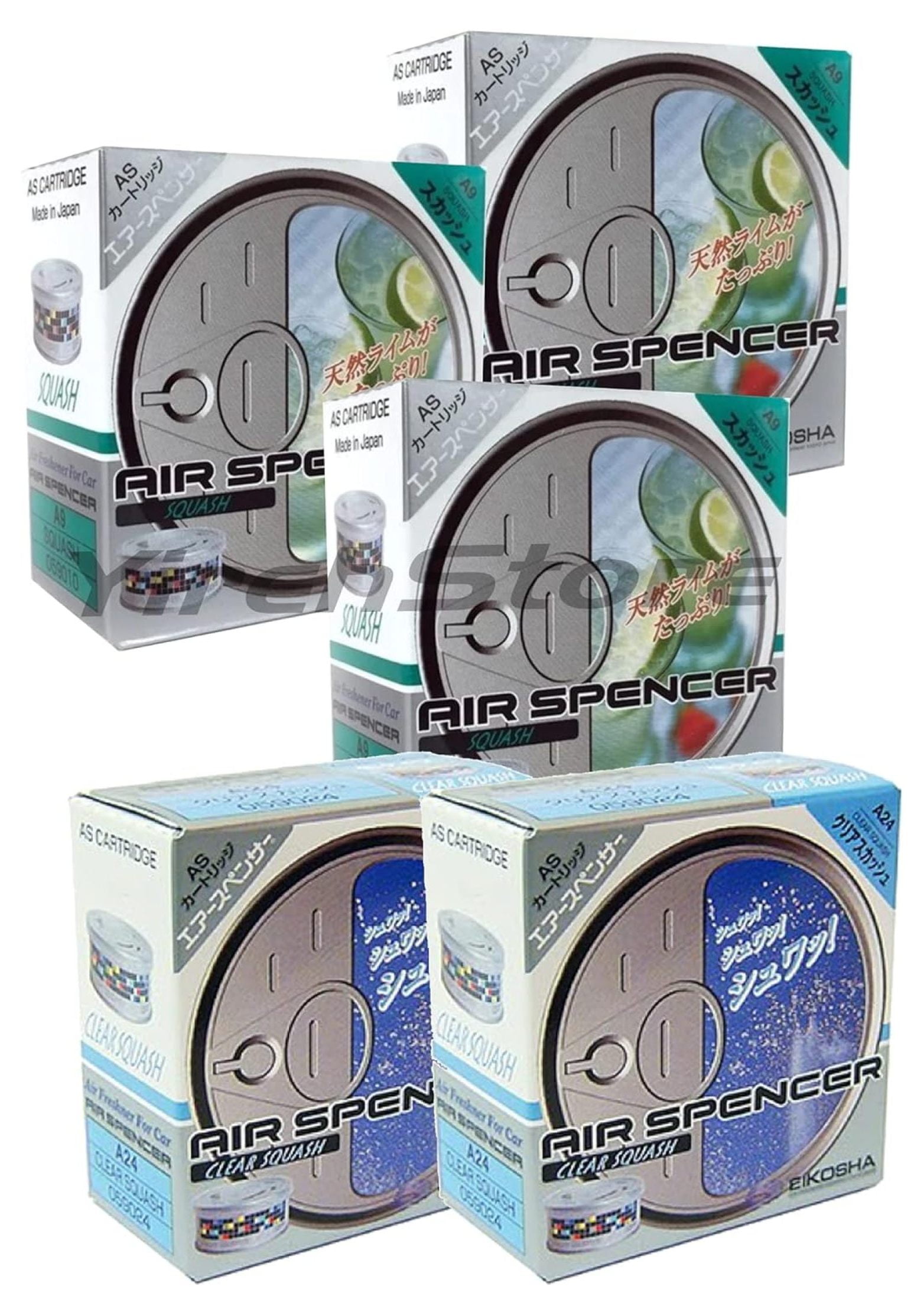 Air Spencer Cartridge 3x Squash (A9) and 2x Clear Squash (A24) scent ...