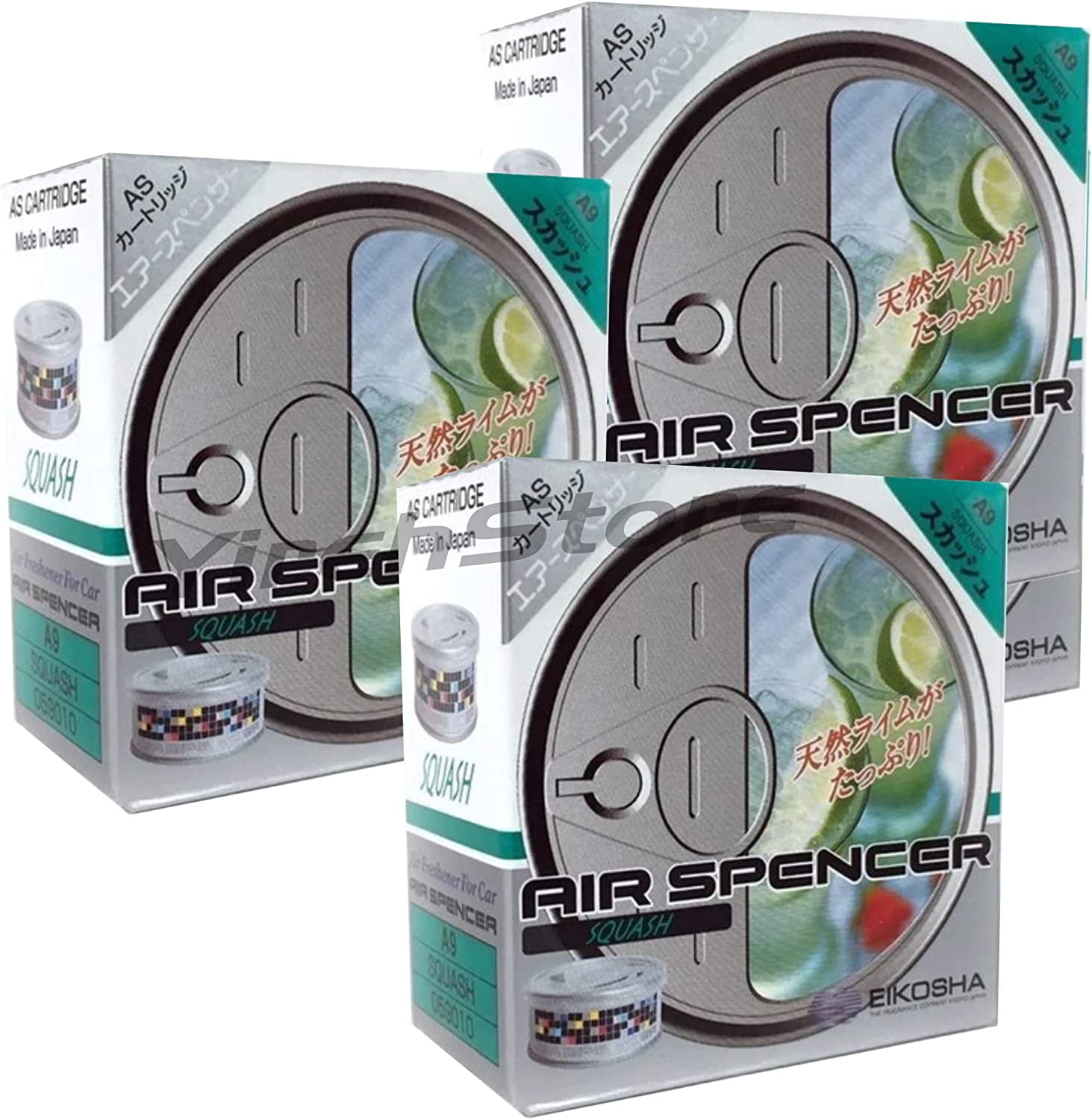 Air Spencer Cartridge Squash Scent 3-Pack Car Air Freshener, Heavy Duty ...