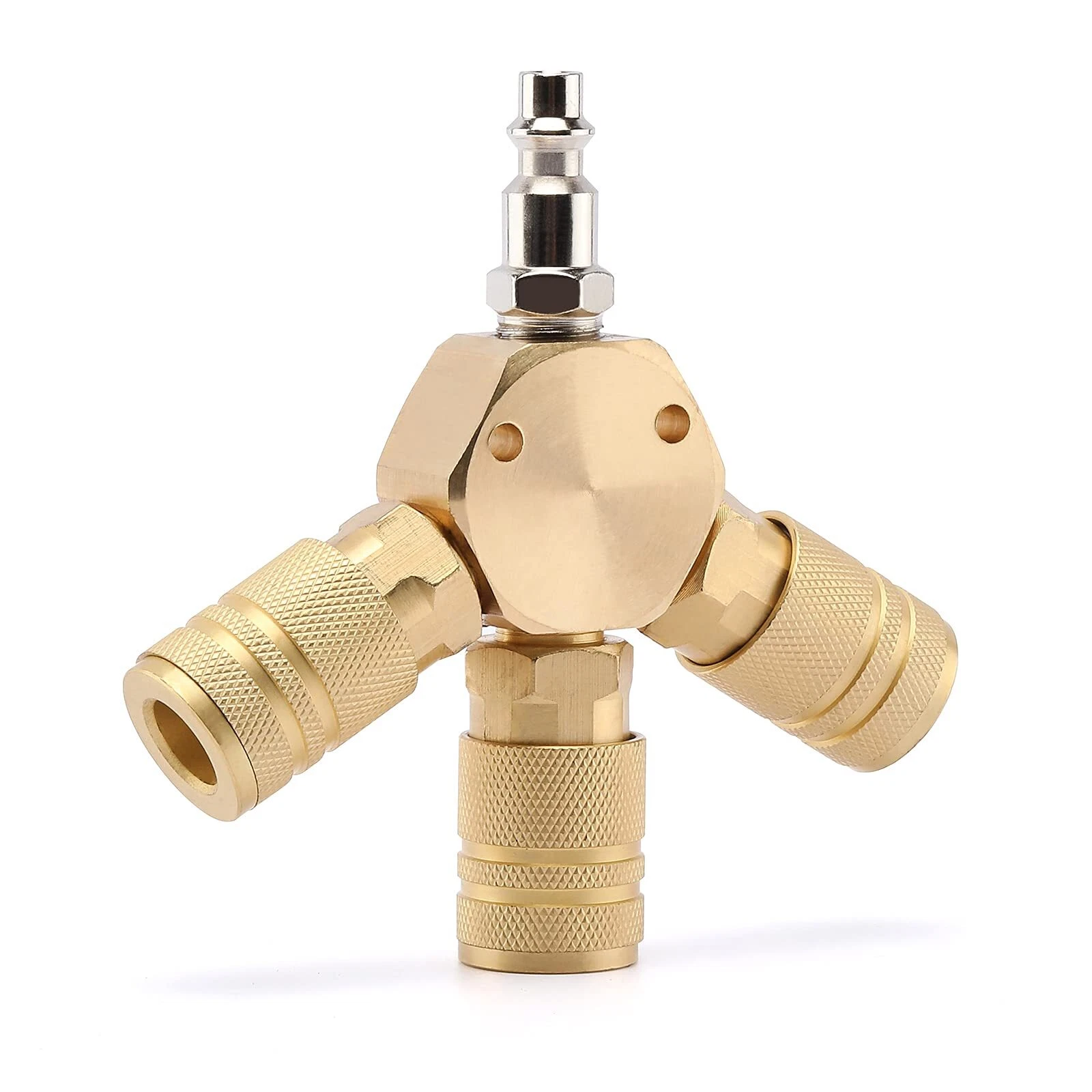 Air Splitter 1/4 Inch Npt 3way Air Manifold With 3 Pieces Brass Industrial Quick - Walmart.com