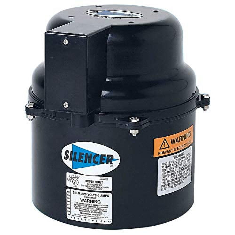 Air Supply Silencer Portable Spa Blower 1 Horsepower - 240 Volt ...