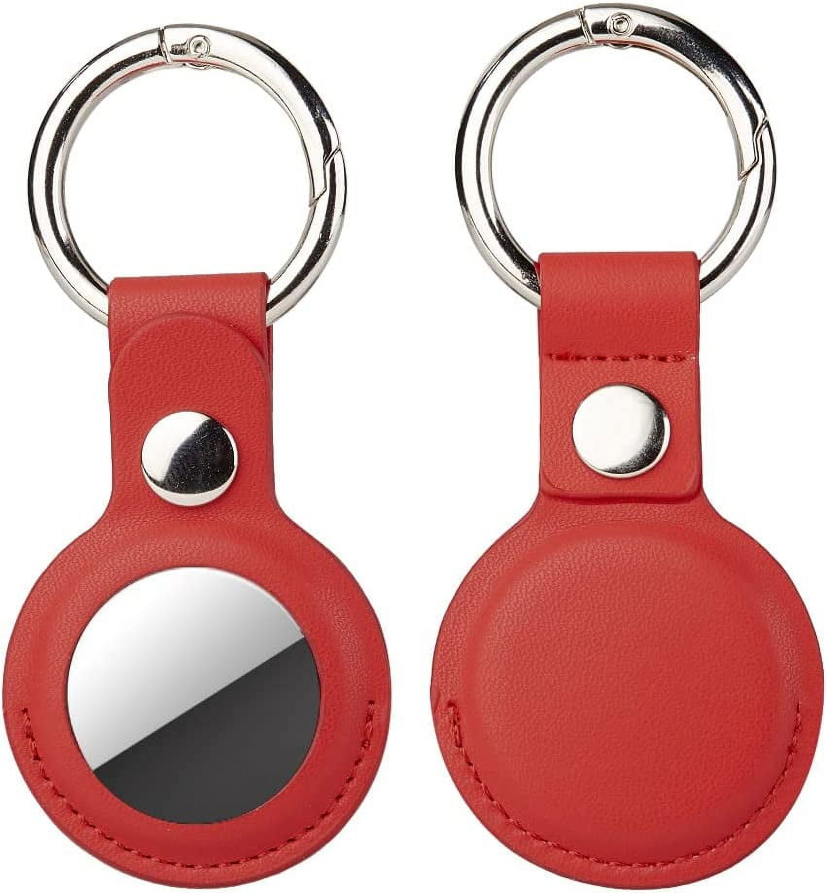 Air Tag Keychain for Apple Airtags Holder, 4 Pack Protective Leather ...