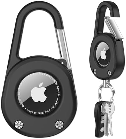 Air Tag Keychain with Carabiner,Thick Hard PC Air Tag Holder,IPX8 ...