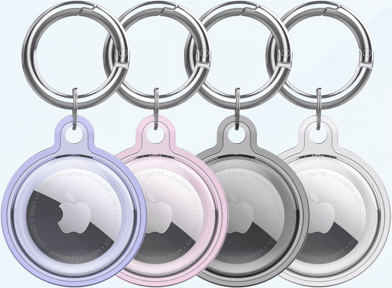 Air Tags-4 Pack Holder Waterproof Air Tags Holder Keychain for Apple ...