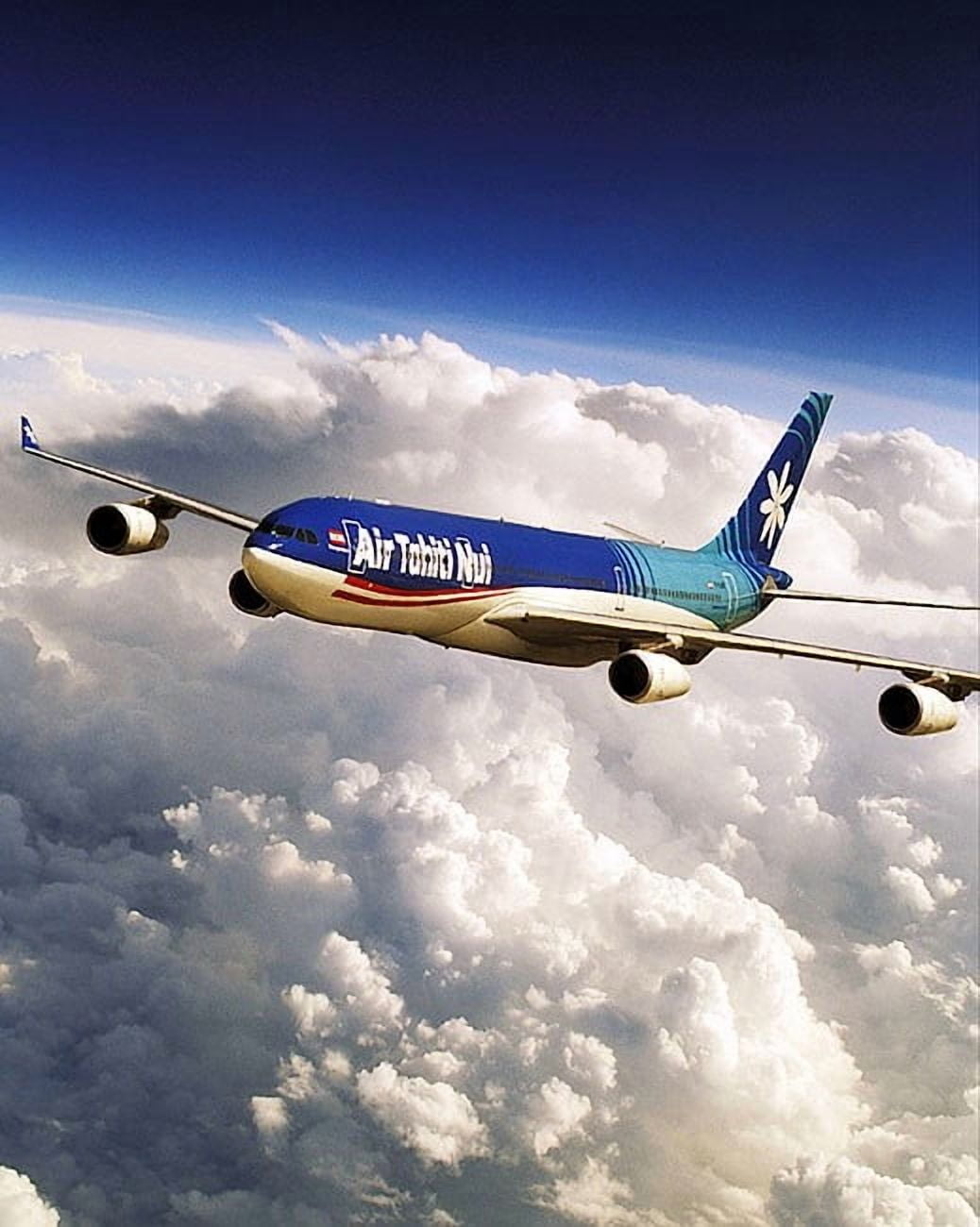 Air Tahiti Nui Airbus A340 in Flight - 20x30 Inch Laminated Aviation ...