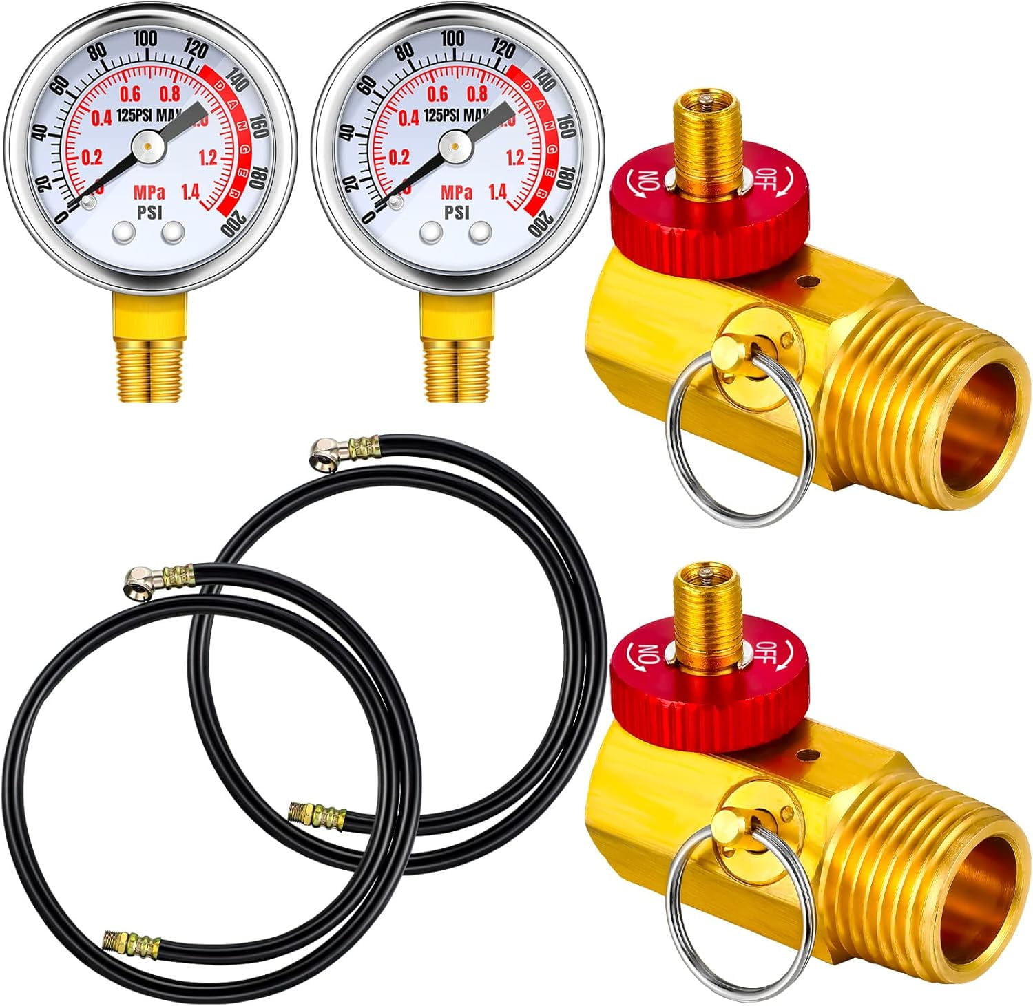 Air Tank Repair Kit Including Safety Valve, 0-200 PSI Pressure Gauge ...