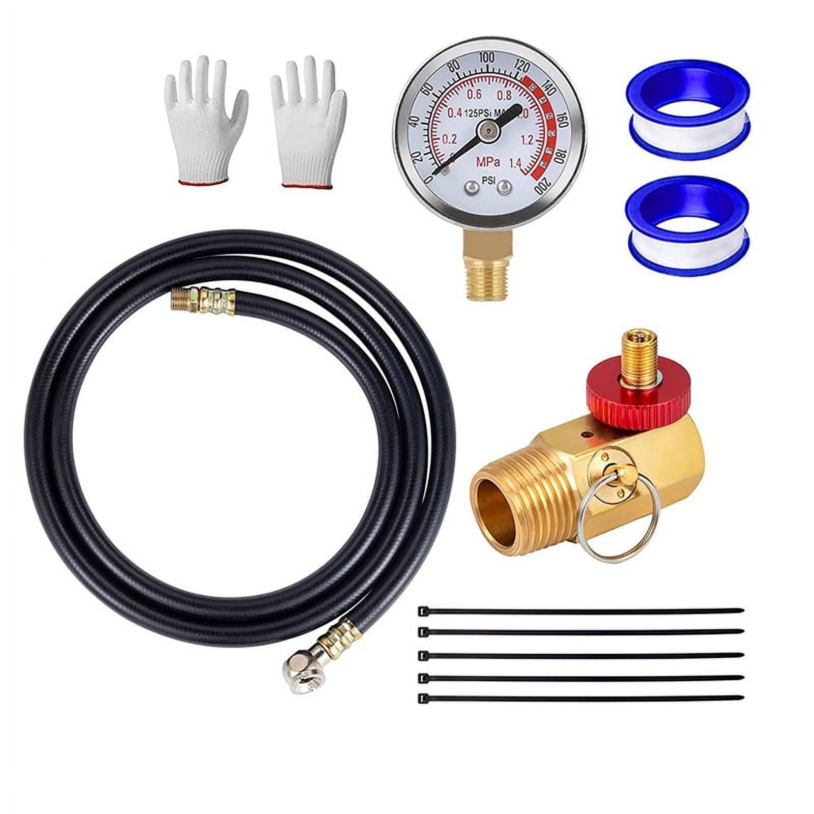 Air Tank Repair Kit W/Safety Valve,Air Valve with Pressure Gauge and ...