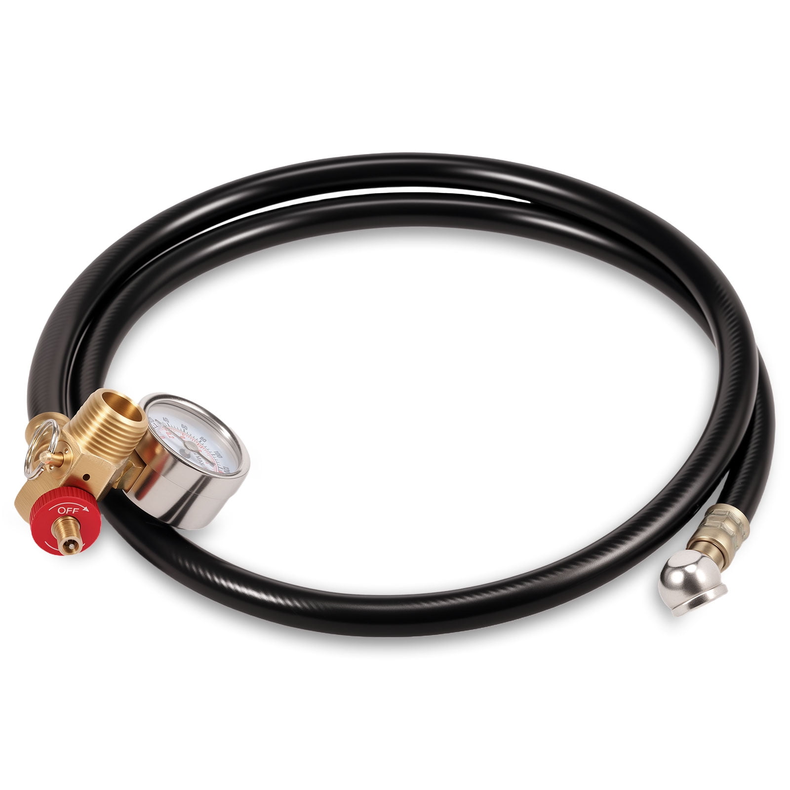 Air Tank Valve Kit Including Valve Pressure Gauge and Hose Portable Air ...