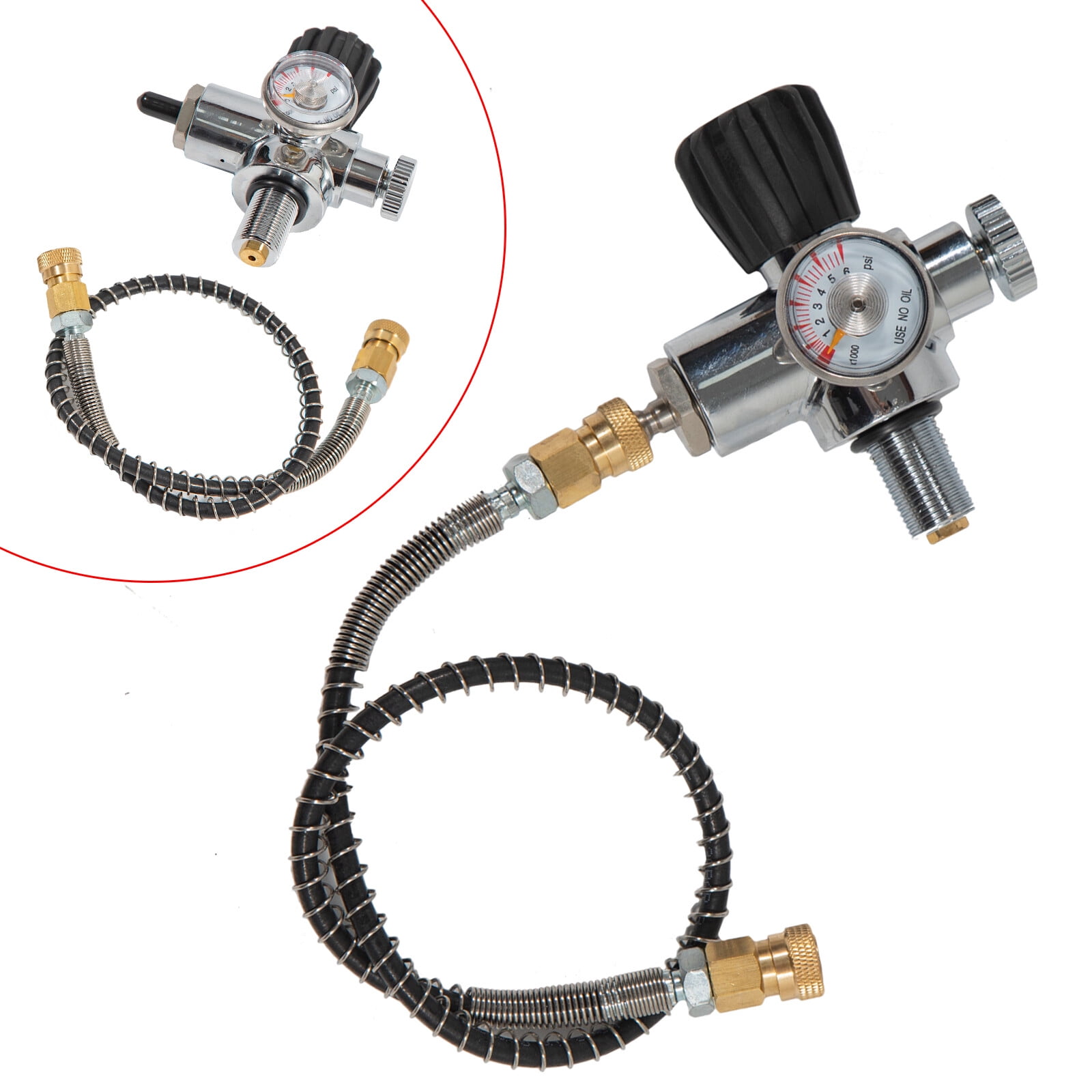 Air Tank Valve with Hose, Explosion-proof Air Tank Tool for Diving Gas ...