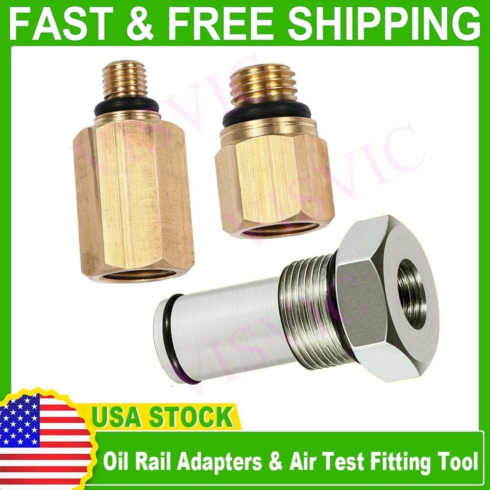 Air Test Fitting Tool & Oil Rail Adapter Leak Test Set for Ford 6.0L ...