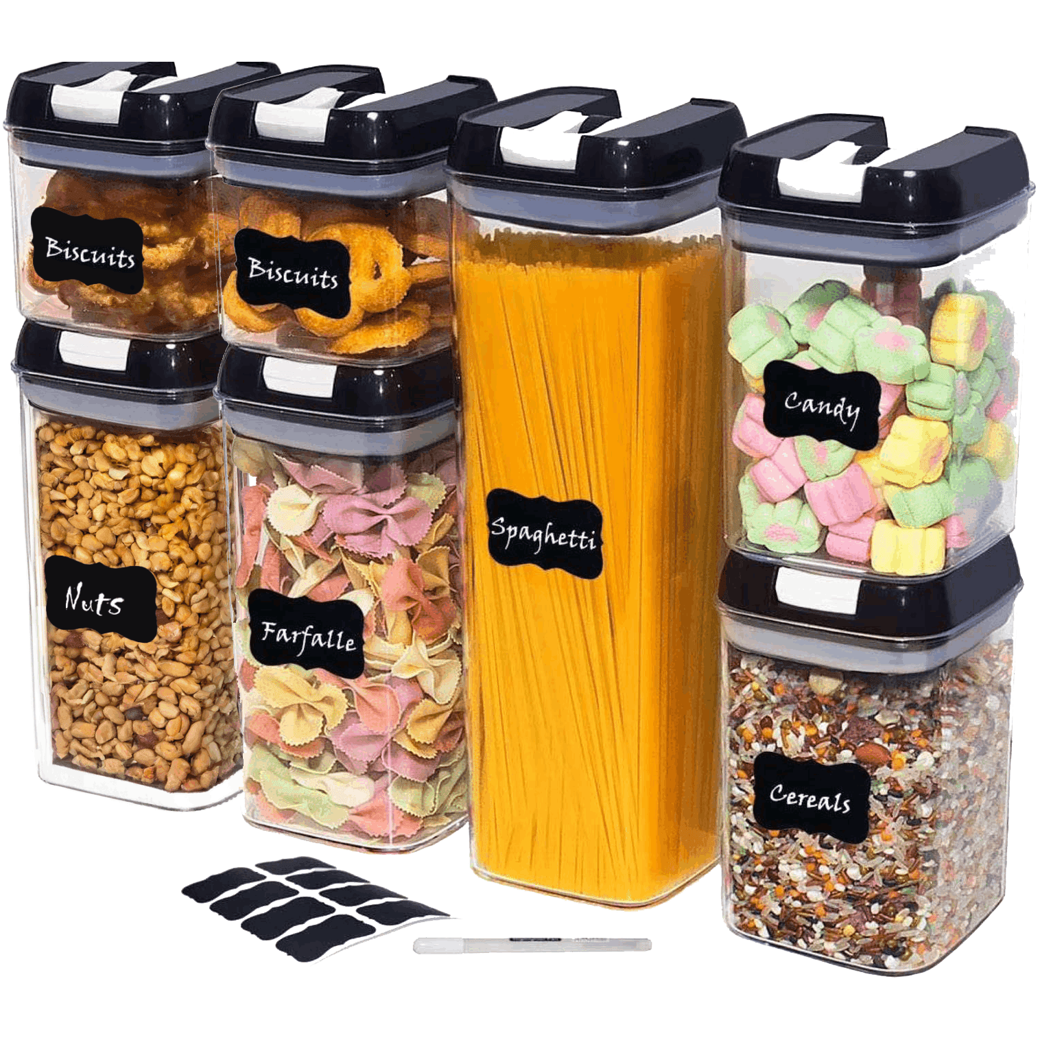 Air-Tight Food Container Sets, Kitchen Storage and Pantry Organizers ...