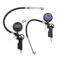 Air Tire Pressure Inflator Gauge with Rubber Air Hose Dual for Head ...