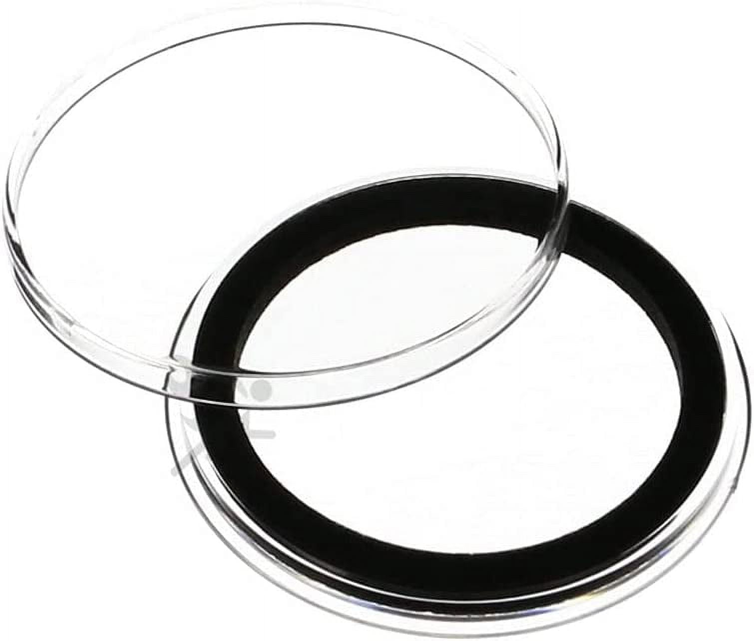 Air-Tite (50) 39mm Black Ring Coin Holder Capsules for 1oz Silver ...