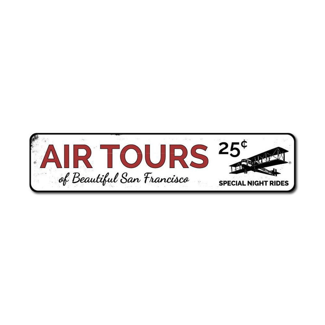 Air Tours Sign, Airplane Pilot Location Name Sign, Custom 25 Cents ...