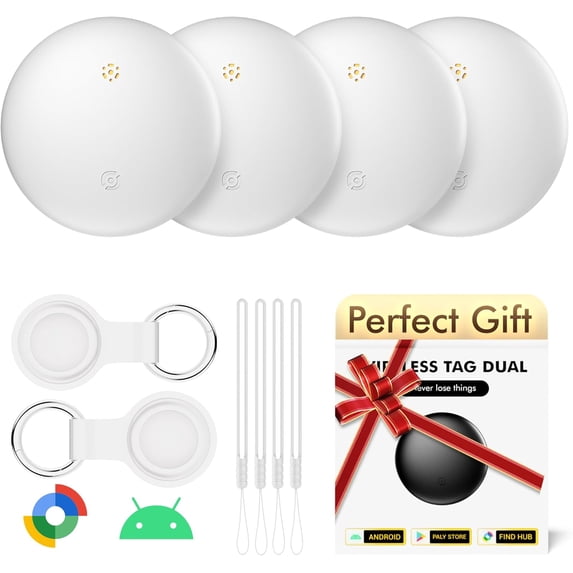 Air Tracker Tags-4 Pack for Android with Case- Bluetooth Tracker Item ...