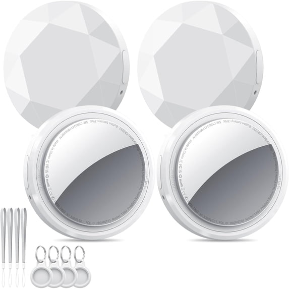 Air Tracker Tags-4 Pack White | Bluetooth Tracker Work with Apple Find ...