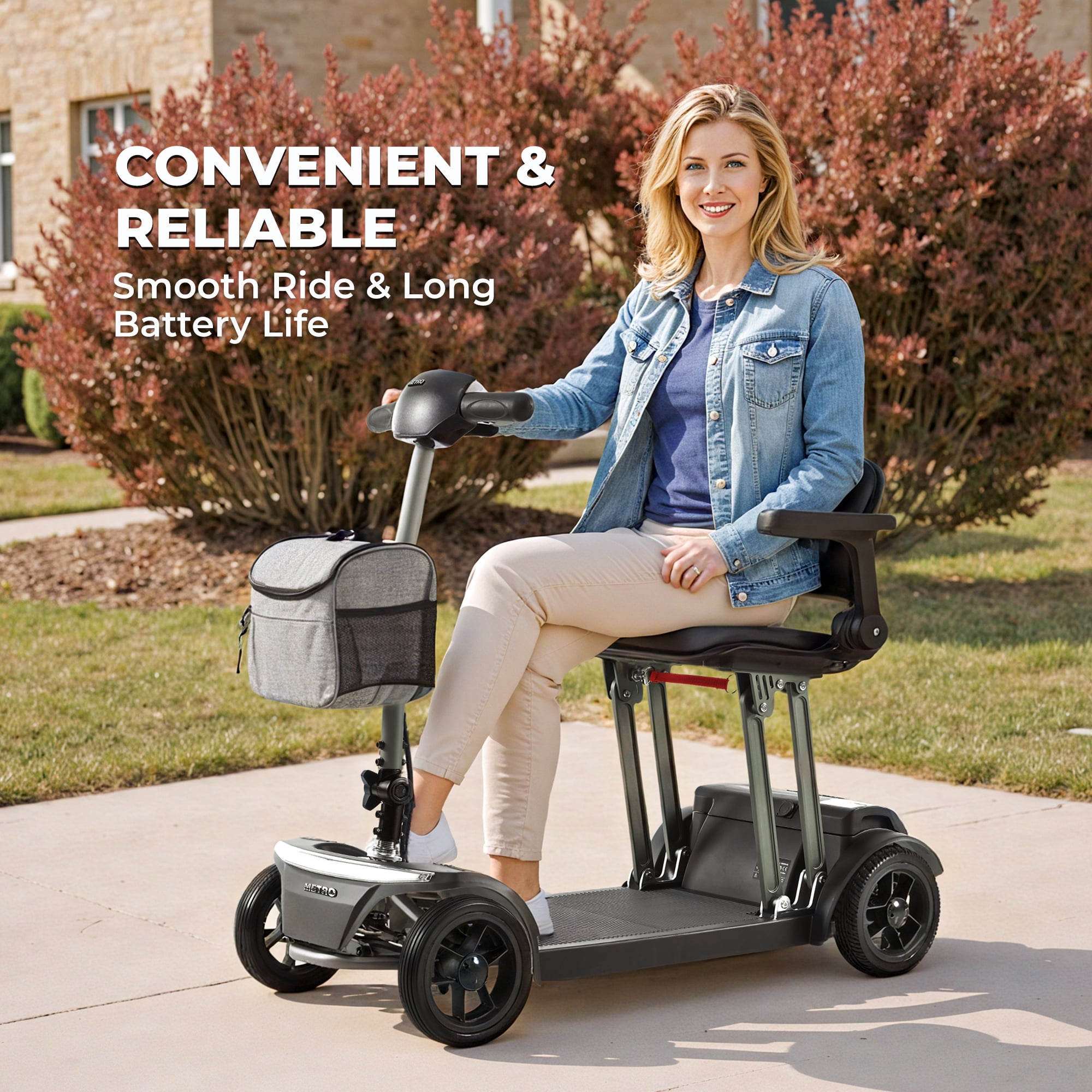 Air Traveller Gray 12-Wheel Mobility Scooter, 300 Lb Limit - Walmart.com