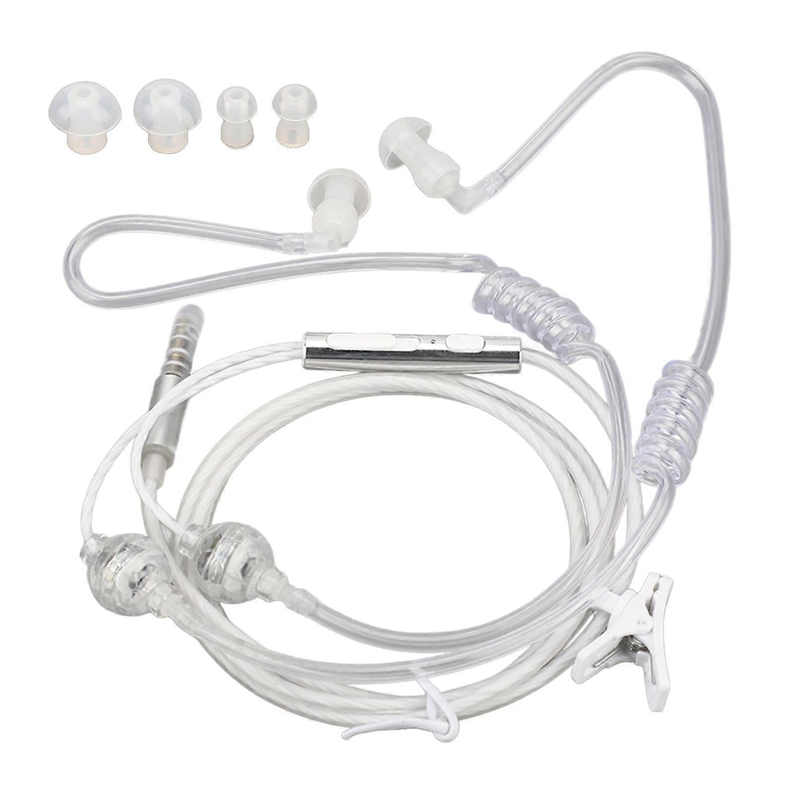 Air Tube Earbuds, Radiation-Free, Noise Reduction, 3.5mm Headset ...