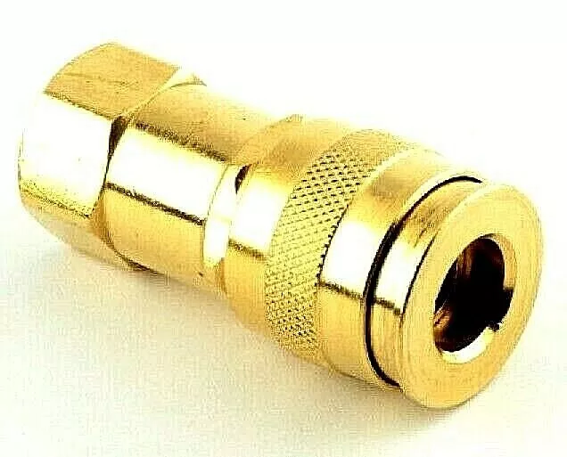 Air Universal Quick Coupler 1/4" Female Brass Fits Most 1/4" Air Hose ...
