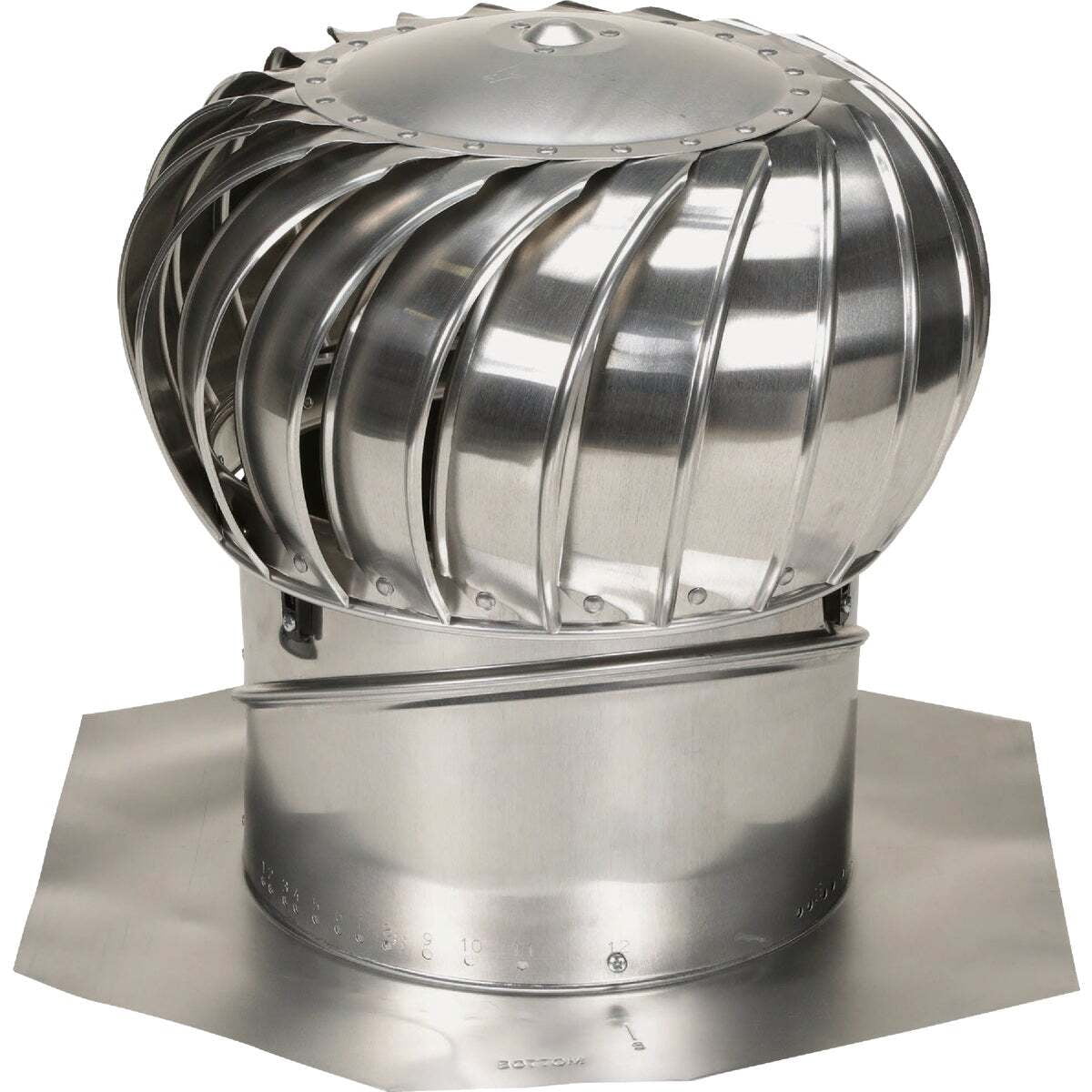 AirVent 14 In. Aluminum Internally Braced Wind Turbine Attic Vent ...