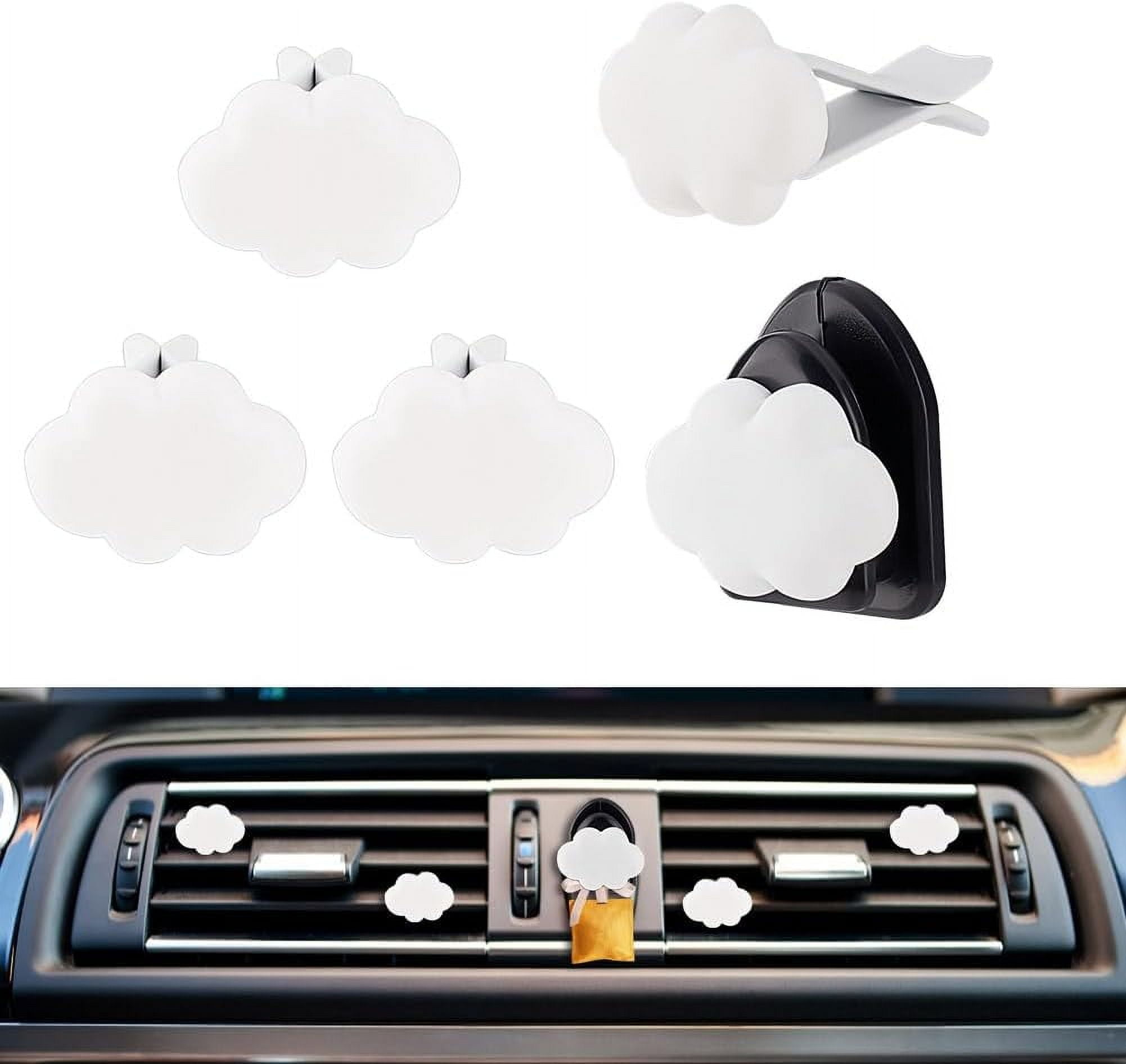 Air Vent Clips - Car Freshener with 1pc Self Adhesive Clip and Cloud ...