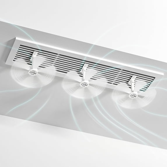 Air Vent Deflector for Ceiling & Wall Vents, Wind Powered Rotating AC ...