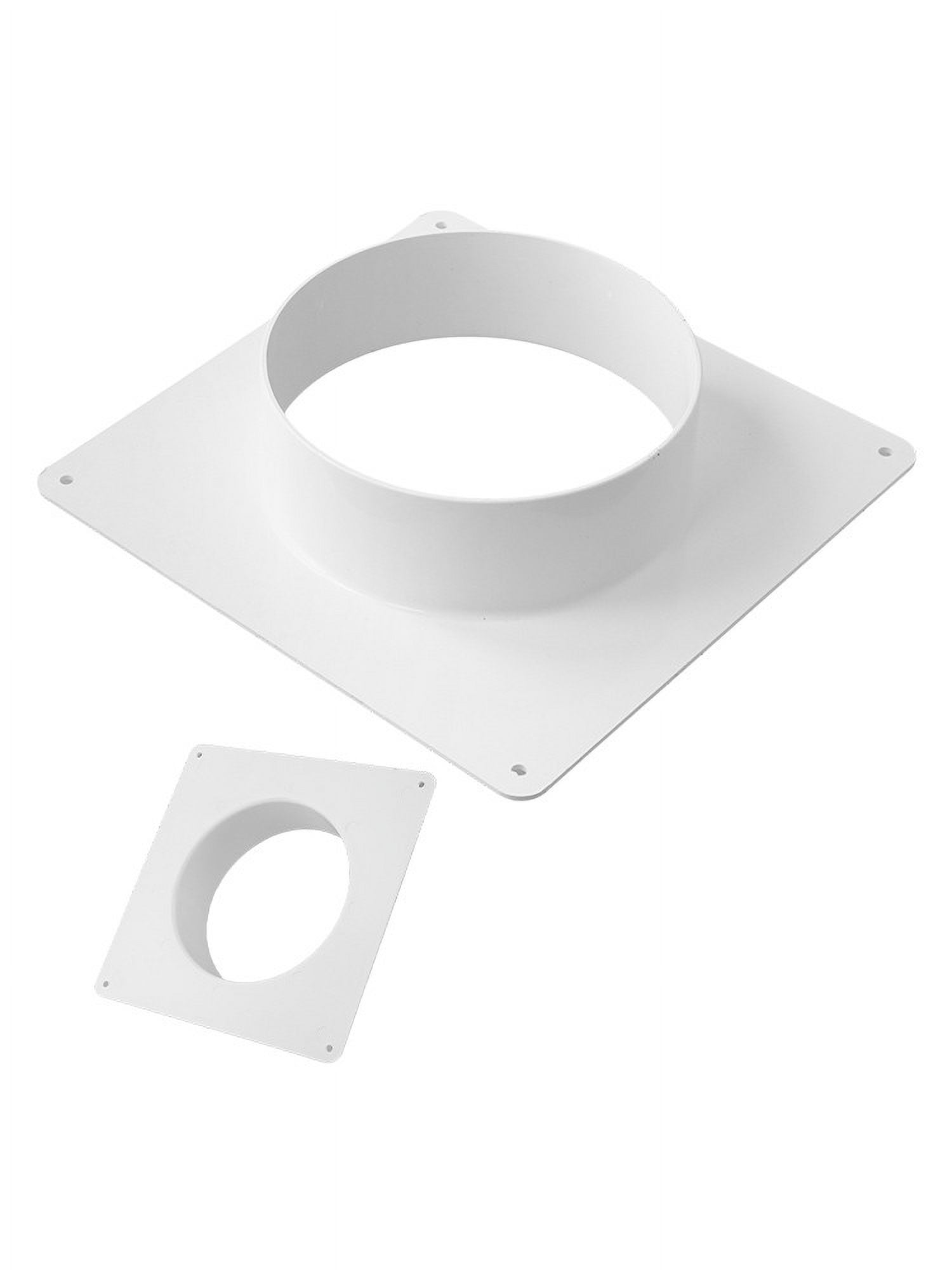 Air Vent Duct Connector Flange Straight Ventilation Pipe Plastic ...