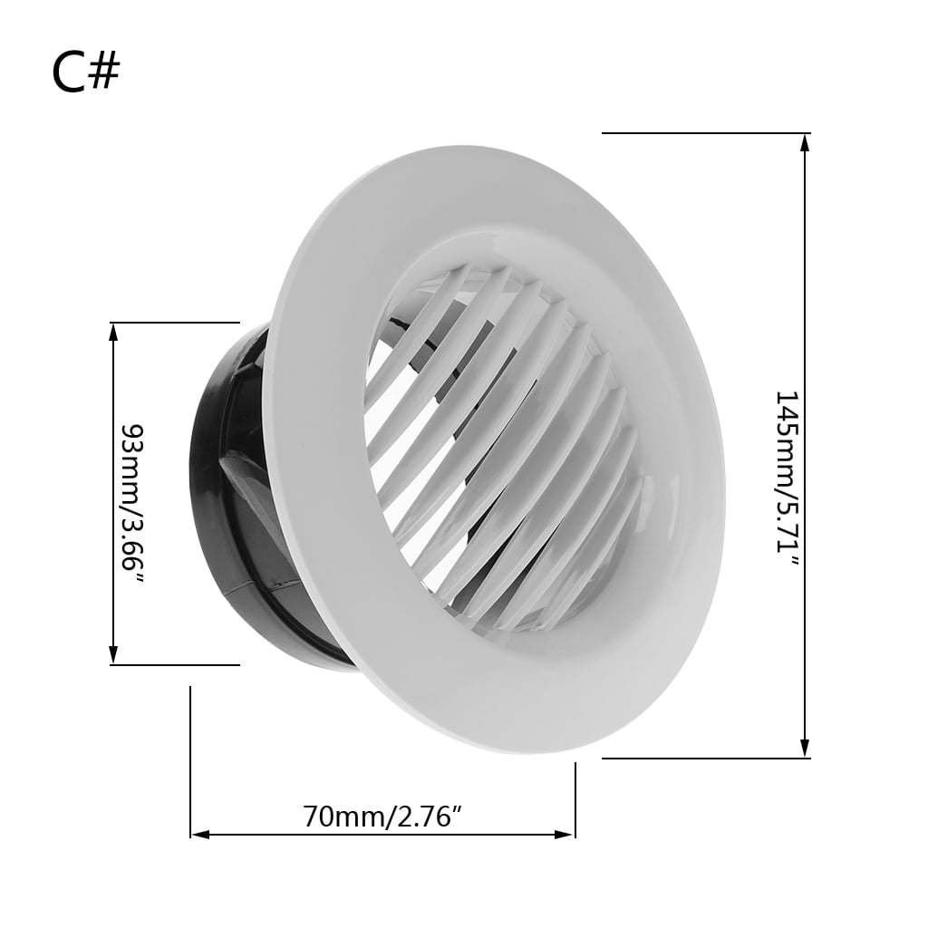 Air Vent Extract for Valve Grille Round Diffuser Ducting Ventilation ...