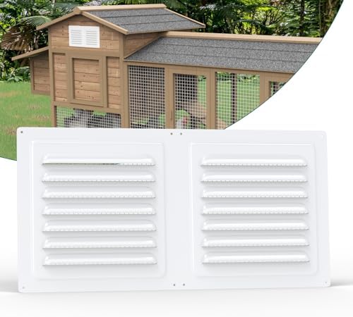 Air Vent Louver for Chicken Coop, 6" x 12" Air Vent Grille with Built ...