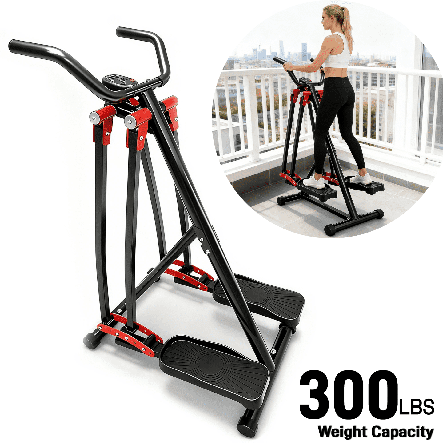 【LuckyNote】Air Walking Elliptical Machine, Foldable Cardio Cross ...