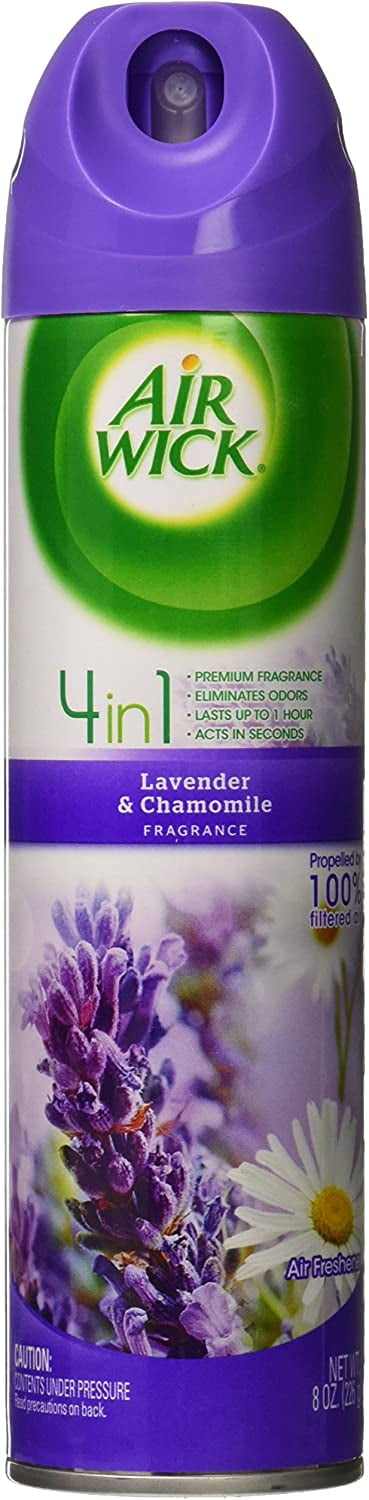 Air Wick Aerosol Spray By Wizard, Dual Action - Lavender Field, 8 Oz ...