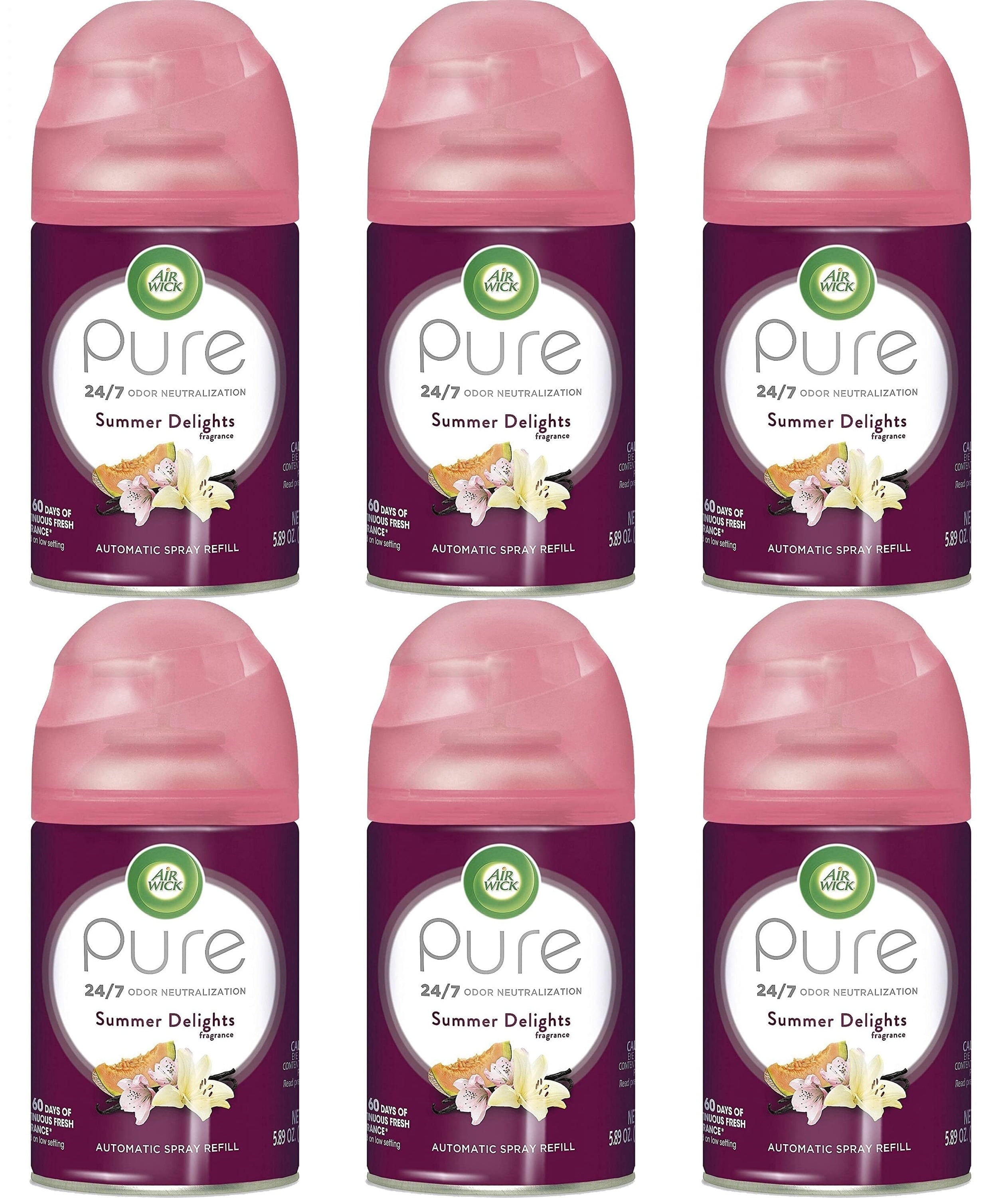 Air Wick Automatic Air Freshener Spray Refill, Summer Delights, 6ct ...