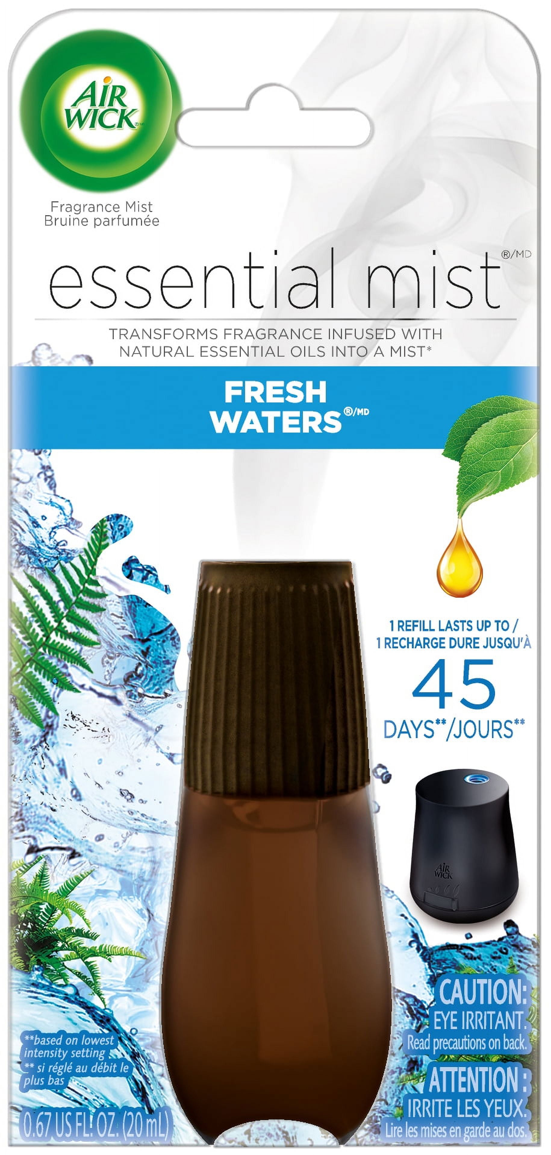 Air Wick Essential Mist Refill, Fresh Waters, 1 ct, Essential Oils ...