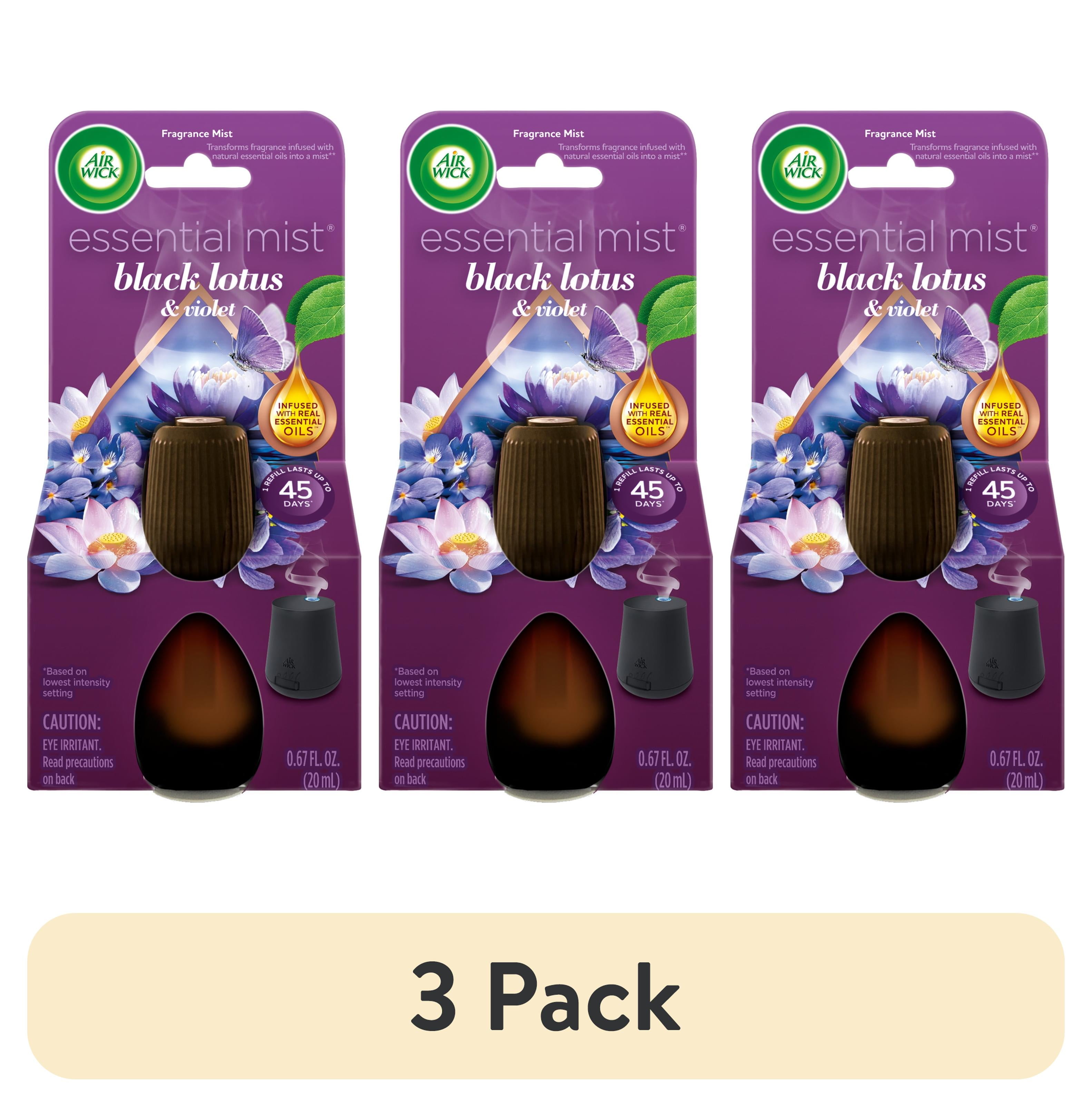 (3 pack) Air Wick Essential Mist Refill, 1Count, Black Lotus & Violet ...