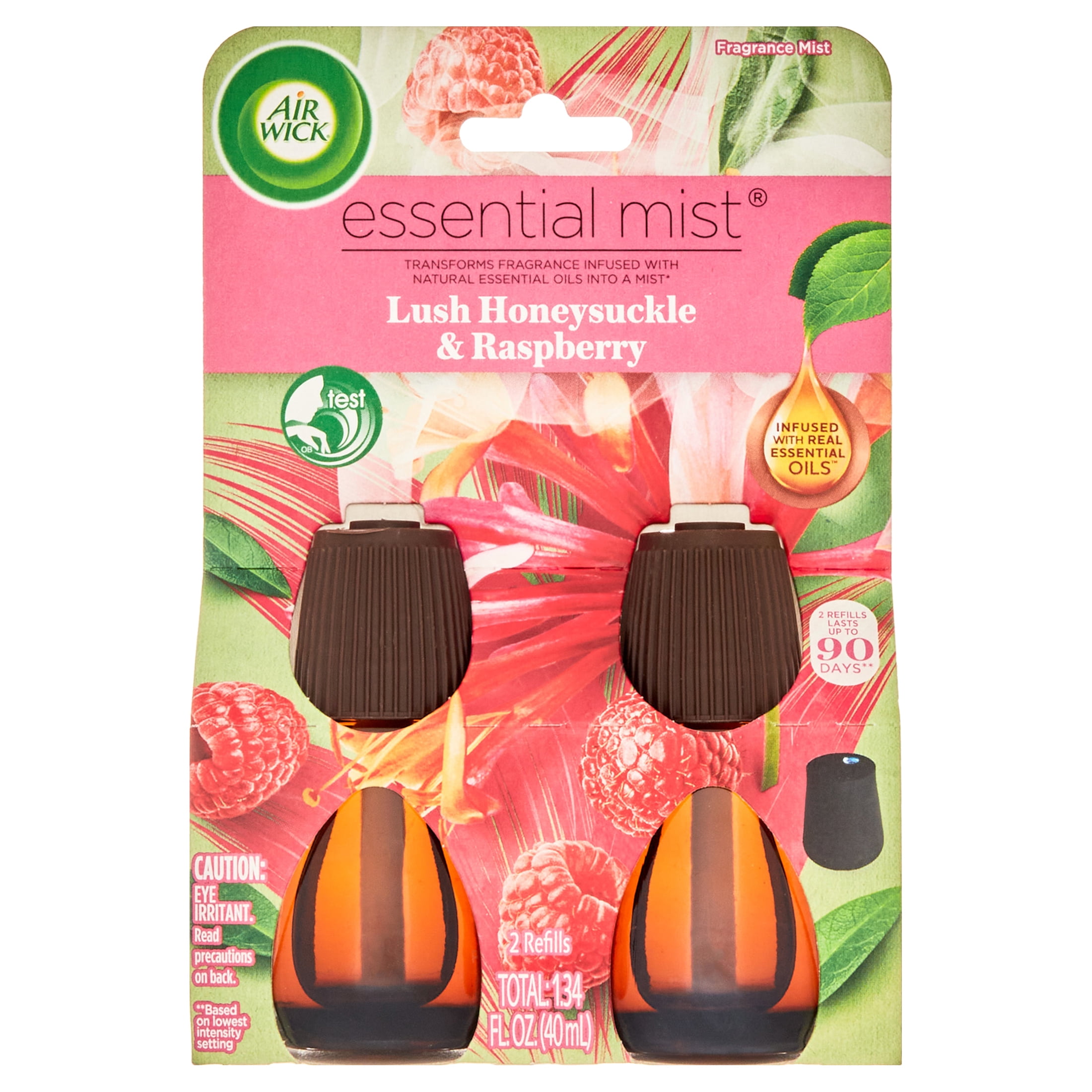 Air Wick Essential Mist Refill, 2 ct, Lush Honeysuckle & Raspberry ...