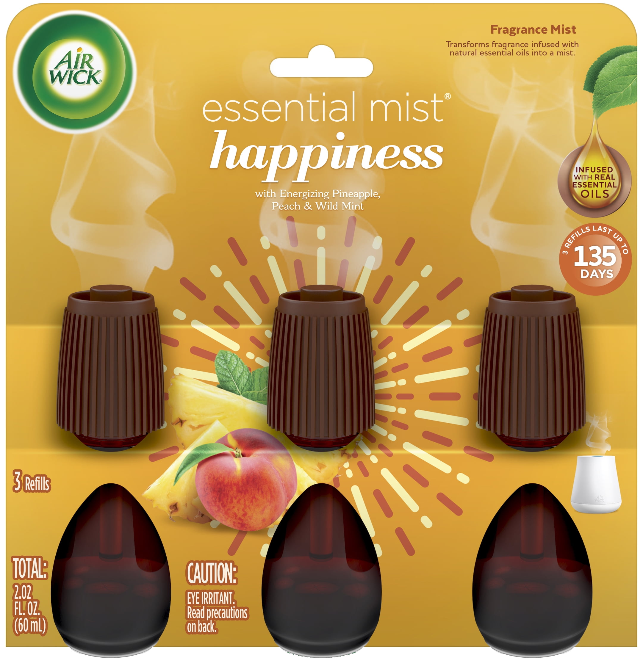 Air Wick Essential Mist, 3ct, Happiness Scented Diffuser, Air Freshener ... Air Wick Essential Mist, 3ct, Happiness Scented Diffuser, Air Freshener ...
