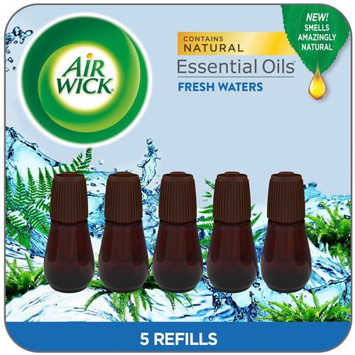 Air Wick Essential Mist Refill, 5 Ct, Fresh Waters, Essential Oils ...