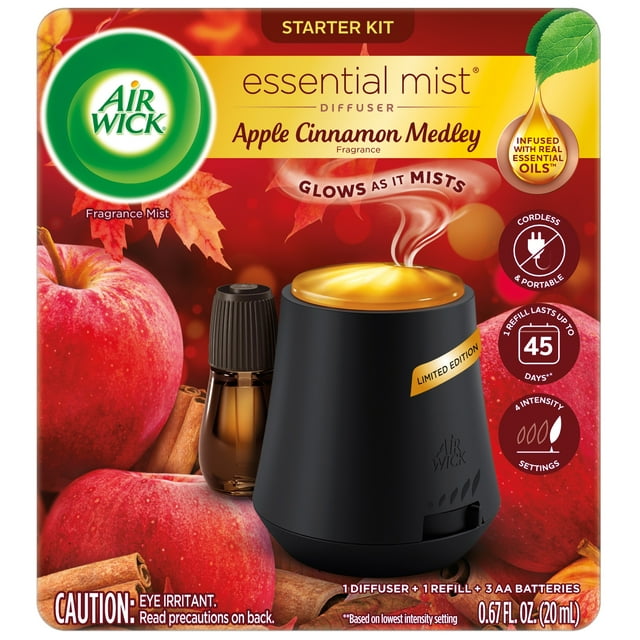 Air Wick Essential Mist Starter Kit: Apple Cinnamon Aromatherapy ...