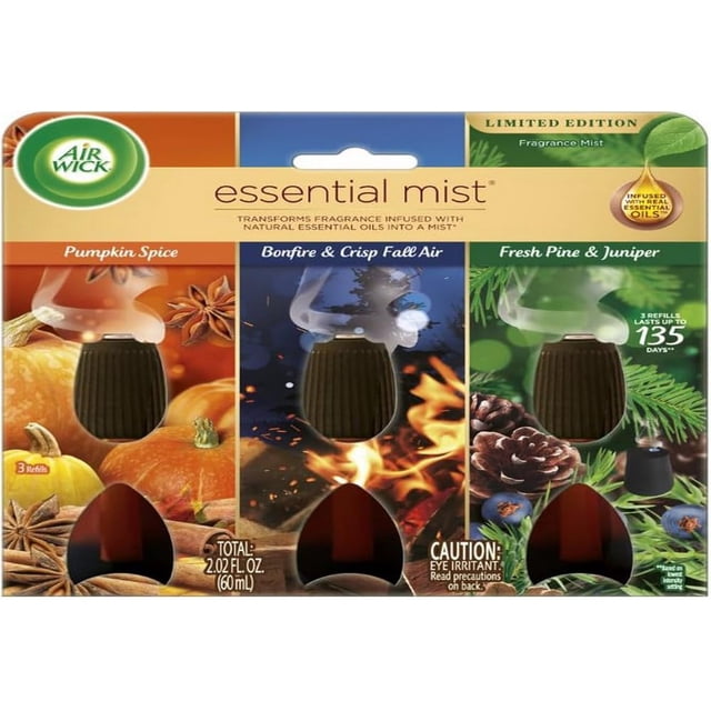 Air Wick Essential Mist â€“ Triple Refill Multi-fragrance Pack Fall, 3 ...